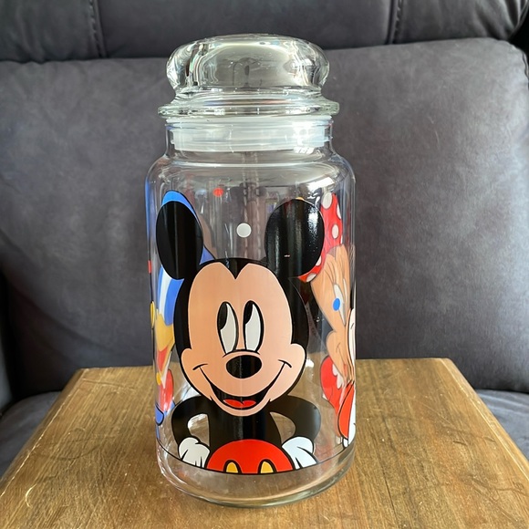 Disney | Kitchen | The Walt Disney Co Minnie Mickey Donald Glass Jar ...
